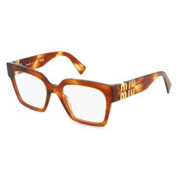 Miu Miu MU04UV Brille Damen | Fassung: Vollrand, Quadratisch, Braun Gestreift