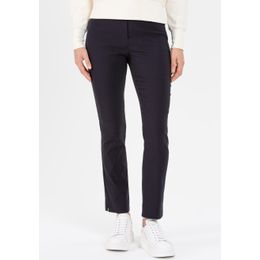 Stretch-Hose Stehmann "INA", Damen, Gr. 46, N-Gr, blau (marine), Web, Obermaterial: 72% Viskose, 25% Polyamid, 3% Elasthan, unifarben, figurbetont kn&ouml;chellang, Hosen, mit Stretch