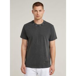 G-Star Raw T-Shirt G-STAR "Shipping Graphic Overdyed T-Shirt", Damen, Gr. L, dk schwarz gd, Obermaterial: 100% Baumwolle, Shirts T-Shirt