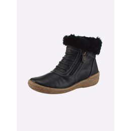 Stiefelette Casual Looks, Damen, Gr. 41, schwarz, Glattleder, Schuhe Stiefelette