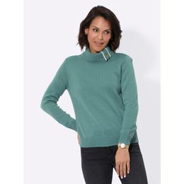 Rollkragenpullover Casual Looks "Pullover", Damen, Gr. 40, gr&uuml;n (jade), 100% Polyester, unifarben, Pullover Rollkragenpullover