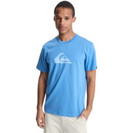 T-Shirt Quiksilver "Ev Comp Logo", Jungen, Gr. S, riviera, Obermaterial:100% Baumwolle, Shirts T-Shirt