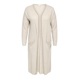 Only CARMAKOMA Damen Strickjacke "CARNEW ESLY LS OPEN LONG CARDIGAN NP KNT"nacreous cloud detail:melange, Gr. M, meliert, Strick, Obermaterial: 50%