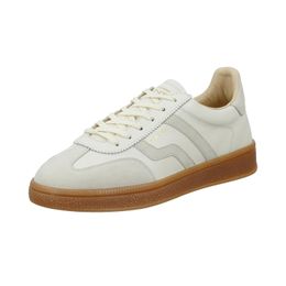 Sneaker Gant "Cuzima", Damen, Gr. 42, wei&szlig;, Leder, Veloursleder, kontrastfarbene Details, Schuhe Sneaker, Schn&uuml;rschuh, Retro Sneaker mit Lederinnenausstattung