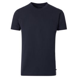 T-Shirt Venti "Venti T-Shirt uni", Herren, Gr. XS, blau (dunkelblau), 95% Baumwolle, 5% Elasthan, Shirts T-Shirt