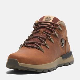 Schn&uuml;rboots Timberland "SPRINT TREKKERMID LACE UP SNEAKER", Damen, Gr. 41,5, braun (medium orange full grain), Leder, Synthetik, Schuhe Schn&uuml;rboots, Winterschuhe, Sneakerboots, Winterboots