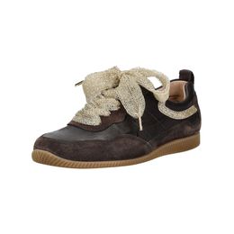 Sneaker Paul Green "Paul Green Sneaker Leder", Damen, Gr. 37,5, braun (mocca), Leder, Schuhe Sneaker