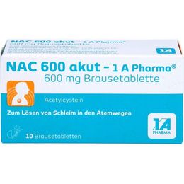 Nac 600 akut-1A Pharma Brausetabletten 10 St
