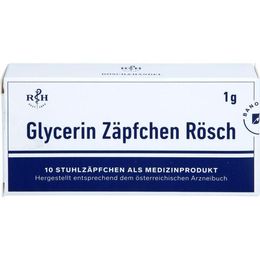 Glycerin Z&auml;pfchen R&ouml;sch 1 g gegen Verstopfung 10 St