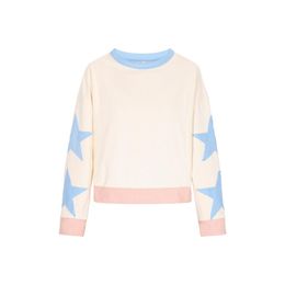ebeeza Sweatshirt Damen Gr&ouml;&szlig;e S chamois / hellblau / rosa