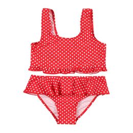 Playshoes Bikini M&auml;dchen Gr&ouml;&szlig;e 98/104 rot / wei&szlig;