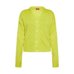 Swirly Knit Cardigan female Yellow size L