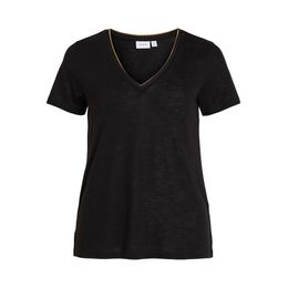 Vila Shirt 'Noel' Damen Gr&ouml;&szlig;e XL gold / schwarz