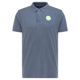 PETROL INDUSTRIES Poloshirt Herren Gr&ouml;&szlig;e L taubenblau / hellgr&uuml;n / wei&szlig;