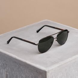 Holzkern Sonnenbrille The Badass II (Leadwood/Antiksilber)