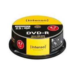 Intenso DVD-R 4,7 GB, DVD-Rohlinge 16fach, 25 St&uuml;ck, bedruckbar