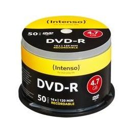 Intenso DVD-R 4,7 GB, DVD-Rohlinge 16fach, 50 St&uuml;ck