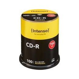 Intenso CD-R 700 MB, CD-Rohlinge 52fach, 100 St&uuml;ck