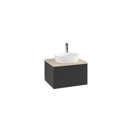 Villeroy & Boch V&B Waschtischunterschrank mit Frontstruktur Antao 60x36x50cm, HL, WBP botti., bla m Lac ; Villeroy & Boch (K29153PD)