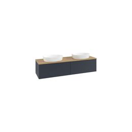 Villeroy & Boch V&B Waschtischunterschrank mit Frontstruktur -Beleuchtung Antao 160x50cm, WBP hon. Oa, md bl. m Lac ; Villeroy & Boch (L39111HG)