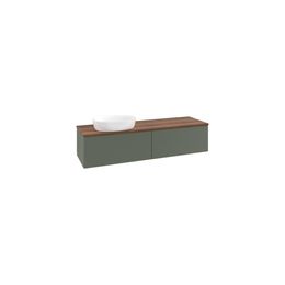 Villeroy & Boch V&B Waschtischunterschrank mit Frontstruktur -Beleuchtung Antao 160x50cm, WBP w. wal, lea gre. m Lac ; Villeroy & Boch (L37112HL)