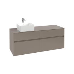 Villeroy & Boch V&B Waschtischunterschrank Collaro 140x54,8x50cm, Waschtisch links, taupe ; Villeroy & Boch (C04600VM)