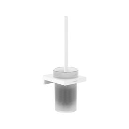 Hansgrohe WC-B&uuml;rstengarnitur AddStoris Wandmontage, Metall, Glas, mattwei&szlig; (41752700)