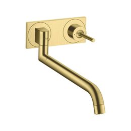 Hansgrohe Sp&uuml;ltisch-Wandeinhebelmischer Axor Uno UP, brushed brass (38815950)