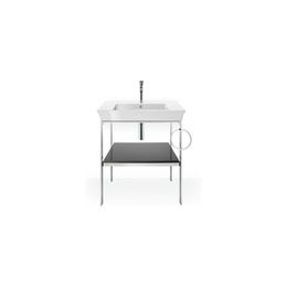 Duravit Waschtisch-Konsole White Tulip 68,4x45cm, Me, bo, HTH re, steingrau hgl (WT4543RH2H2)