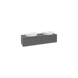 Villeroy & Boch V&B Waschtischunterschrank ohne Frontstruktur, mit Beleuchtung Antao 160x50cm, WBP-farbe Lac, Anthrac. m Lac ; Villeroy & Boch (L28010GK)
