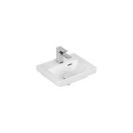 Villeroy & Boch V&B Handwaschbecken Subway 3.0 37x30,5cm, eck., m HL/mit &Uuml;L, we C-plus ; Villeroy & Boch (437037R1)