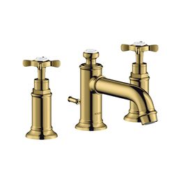 Hansgrohe 3-Loch-Waschtischarmatur 30 Axor Montreux A 143mm, m Kreuz, ZugstAblGar, po g opt (16536990)