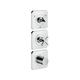 Hansgrohe Fertigset Axor Citterio E UP-Thermostat 380/120, m Ros, Edelstahl-Optik (36704800)