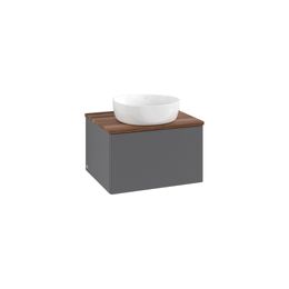 Villeroy & Boch V&B Waschtischunterschrank mit Frontstruktur -Beleuchtung Antao 60x36x50cm, WBP w. wal, Anthrac. m Lac ; Villeroy & Boch (L29112GK)