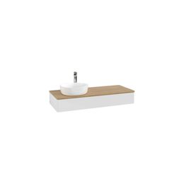 Villeroy & Boch V&B Waschtischunterschrank ohne Frontstruktur, mit Beleuchtung Antao 120x19x50cm, HL, WBP hon. Oa, g wh. Lac ; Villeroy & Boch (L11051GF)