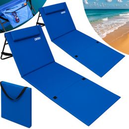 Detex Strandmatte 2er-Set Blau 158x56x46cm gepolstert
