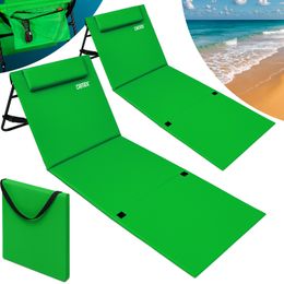 Detex Strandmatte 2er-Set Gr&uuml;n 158x56x46cm gepolstert