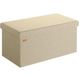 Casaria Sitzbank Beige 76x38x38cm MDF faltbar
