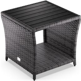 Casaria Polyrattan Beistelltisch Vedis Grau 45x45x40cm