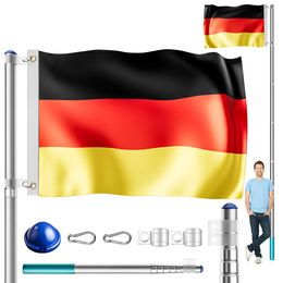 Monzana Fahnenmast Alu 630cm inkl Deutschland-Flagge
