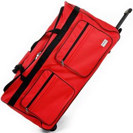 Monzana XXL Reisetasche mit Trolleyfunktion 160L rot