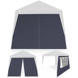 Casaria Seitenwand Faltpavillon Capri 2er-Set Anthrazit 3x3m