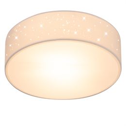 Monzana Deckenlampe Wei&szlig; Stoff &Oslash;30cm Sternenhimmel