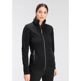 Polarino sheego Gro&szlig;e Gr&ouml;&szlig;en Fleecejacke, schwarz, Gr&ouml;&szlig;e 46 - Damen