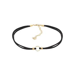 Elli Choker 'Kreis' Damen Gr&ouml;&szlig;e One Size gold / schwarz