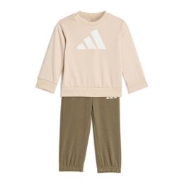 adidas Sportswear Trainingsanzug Jungen Gr&ouml;&szlig;e 80 greige / oliv / wei&szlig;