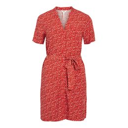 Object Kleid 'Ema Elise' Damen Gr&ouml;&szlig;e 36 dunkelrot / schwarz / wei&szlig; Sommerkleid