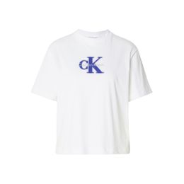 Calvin Klein Jeans T-Shirt 'SEASONAL' Damen Gr&ouml;&szlig;e S blau / grau / wei&szlig;