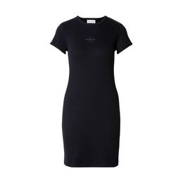 Calvin Klein Jeans Kleid 'Monologo Mini' Damen Gr&ouml;&szlig;e 36 grau / schwarz Sommerkleid