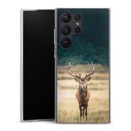 DeinDesign Galaxy S23 Ultra Handy Slim Case Silikon Handyh&uuml;lle transparent H&uuml;lle extra d&uuml;nn Deer Forrest Meadow Silikon Slim Case